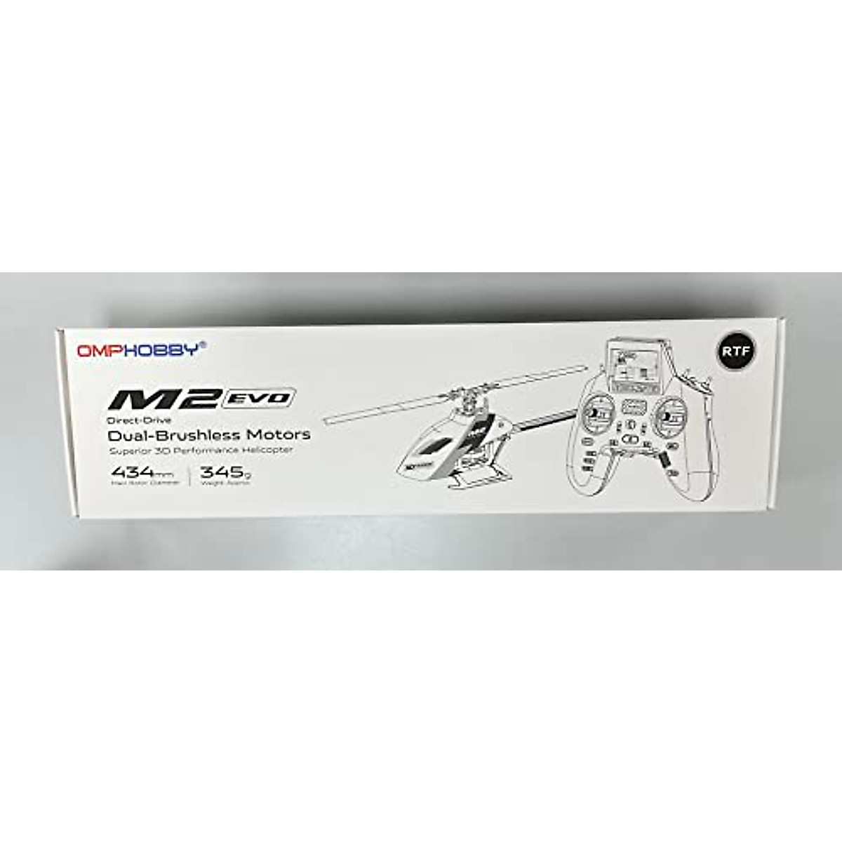 OMPHOBBY M2 EVO Ready to Fly 3D RC Helicopter Outdoor, 6CH Remote Control Helicopters for Adults, Compatible with RadioMater Zorro Transmitter Red