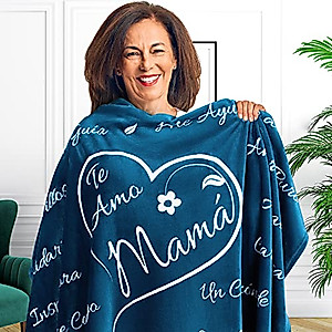 ButterTree Regalos para Mama, Gifts for Mom, Birthday Gifts for Women Who Has Everything, Gifts for Women, Mom Gifts, Gifts for Her, Gift for Mom from Daughter, Blanket 65" × 50" (Coral Blue)
