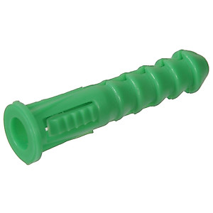 Hillman 370332 Ribbed Plastic Anchor, 12-14-16 X 1-1/2-Inch, Green, 50-Pack