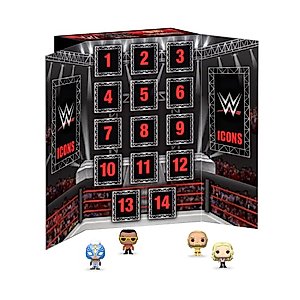 Funko Countdown Calendar: WWE - 2023 14 Days - Featuring Hulk Hogan, Chyna, Jerry Lawler®, Bret Hart and More - Advent Calendar - 13 Days of Surprises - Collectable Vinyl Mini Figures - Mystery Box