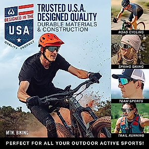 Wildhorn Radke MTB Cycling Glasses, UV400 Sports Sunglasses, Cycling Sunglasses for men & women w/ 3 Interchangeable Lenses