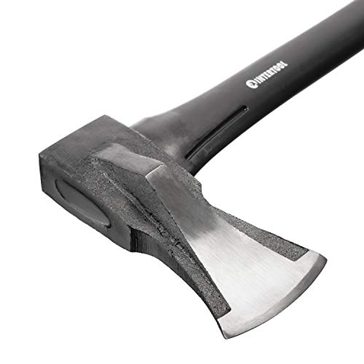 INTERTOOL 35-inch Splitting Maul, Wood Splitter Axe for Logs, 5 lb / 2270 g, Shock Absorbing Fiberglass Anti-Slip Handle with Blade Cover HT-0275