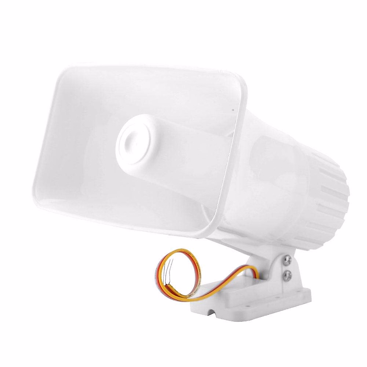 DC 12V Wired Alarm Siren Horn, 150dB Electronic Alarm Dual Tone Horn Siren Indoor/Outdoor Security Siren for Home Security System - White