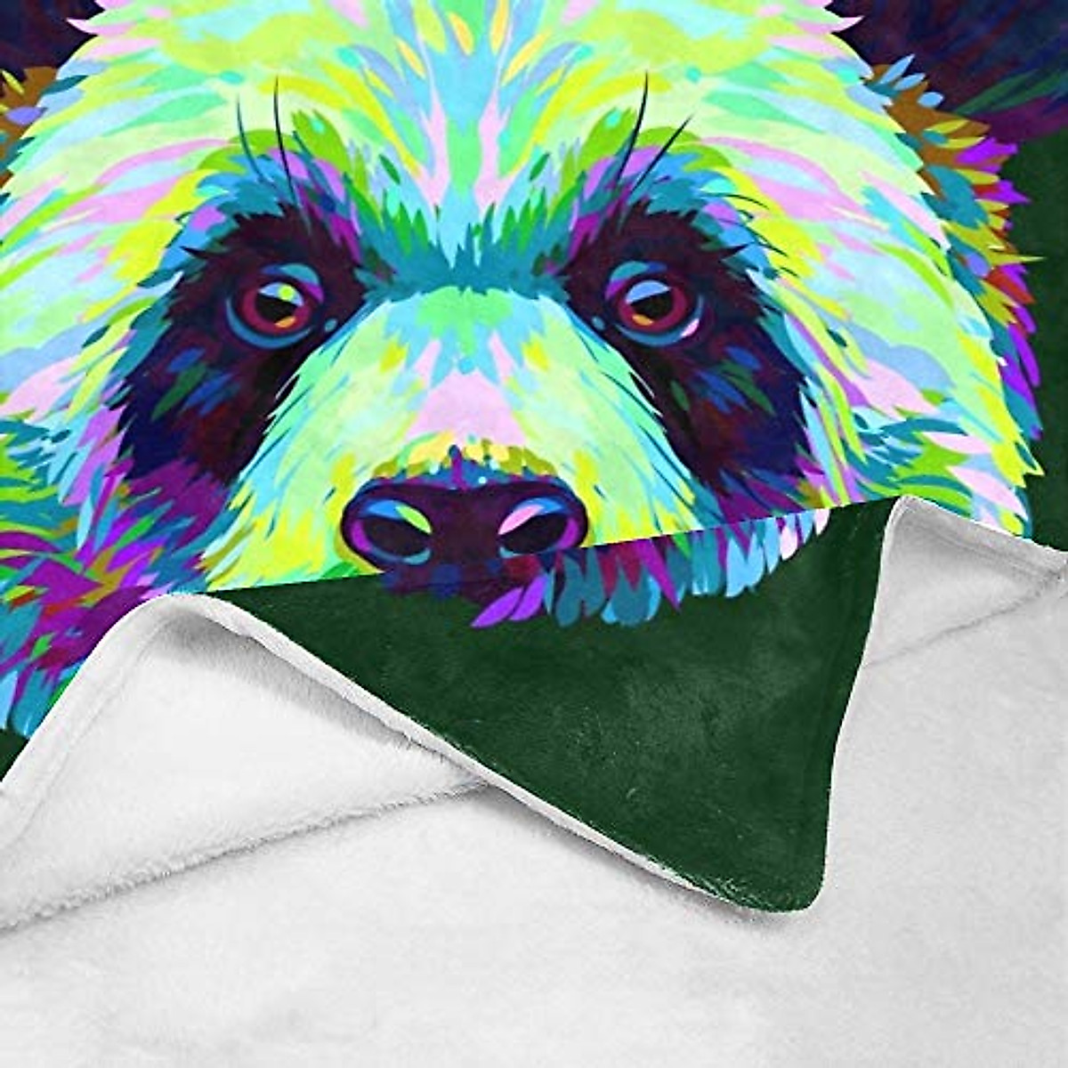 CUXWEOT Custom Blanket with Name Text,Personalized Panda Graphic Abstract Super Soft Fleece Throw Blanket for Couch Sofa Bed (50 X 60 inches)