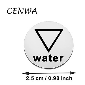 CENWA Alchemical Token Four Element Symbols Token Fire Earth Water Air Symbol Triangle Symbol Token (water token)