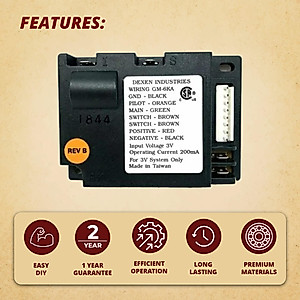 Authentic Dexen 593-592 Electronic IPI Pilot Ignition Control Module for Heat-N-Glo Heatilator Quadrafire Napoleon Desa HHT IHP Ironstrike Majestic Monessen Lennox H4674 W190-0022 GM-6KA