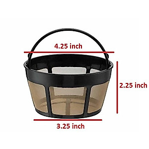 GOLDTONE Reusable 8-12 Cup Basket Coffee Filter fits Hamilton Beach Coffee Makers and Brewers. Replaces your Hamilton Beach Reusable Coffee Filter - BPA Free