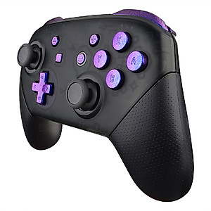 eXtremeRate Purple Blue Chameleon Repair ABXY D-pad ZR ZL L R Keys for Nintendo Switch Pro Controller, DIY Replacement Full Set Buttons with Tools for Nintendo Switch Pro - Controller NOT Included