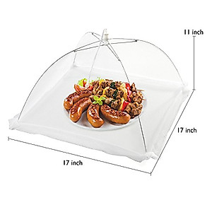 (Set of 4) Large Pop-Up Mesh Screen Food Cover Tents - Keep Out Flies, Bugs, Mosquitos - Reusable