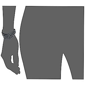 SWAROVSKI Power Collection Women's Bracelet, Wrap Strand Bracelet with Dark Gray Alcantara Fabric Band with Dark Gray Crystals and Adjustable Closure