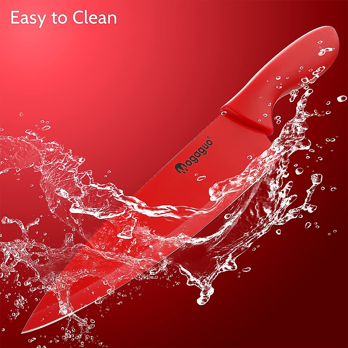 Mogaguo 7 Piece Professional kitchen knife Set Dishwasher Safe, Sharp Knife Set for Cutting Meat, Knives Set for Kitchen Cooking