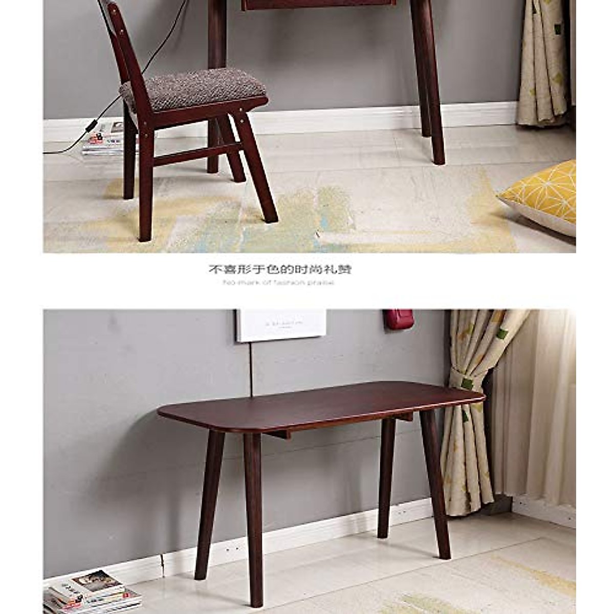 Modern Simple Style Computer Desk,Solid Wood Ergonomic Sturdy Office Desk Writing Desk for Home Office,Pc Table Notebook Study Table Workstation