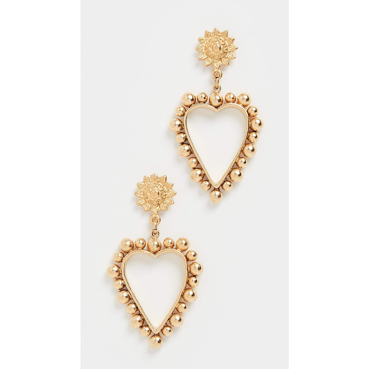 Brinker & Eliza Women's Heart of Gold Earrings, Gold, One Size