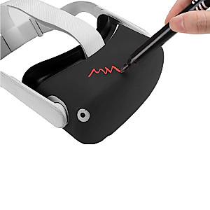 X-super Home 2021 Newest Silicone VR Shell Case for Oculus Quest 2 Soft Membrane VR Headset Protection Anti-scrach Shock-Resistant Accessories for Q2 (Black)