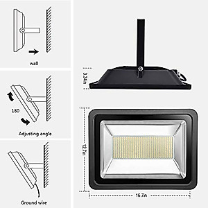 Missbee Super Bright 200W LED Flood Light, 22000lm Outdoor Landscape Flood Light, Security Light , 2800-3000K, Work for Garage, Garden, Lawn,Yard and Playground (Warm White)
