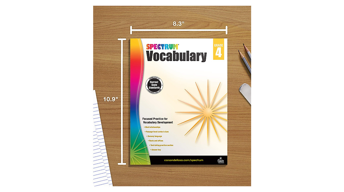 Spectrum Grade 4 Vocabulary Workbook - Boost Language Skills