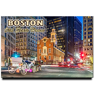 Boston Old State House Fridge Magnet Massachusetts Travel Souvenir Photo