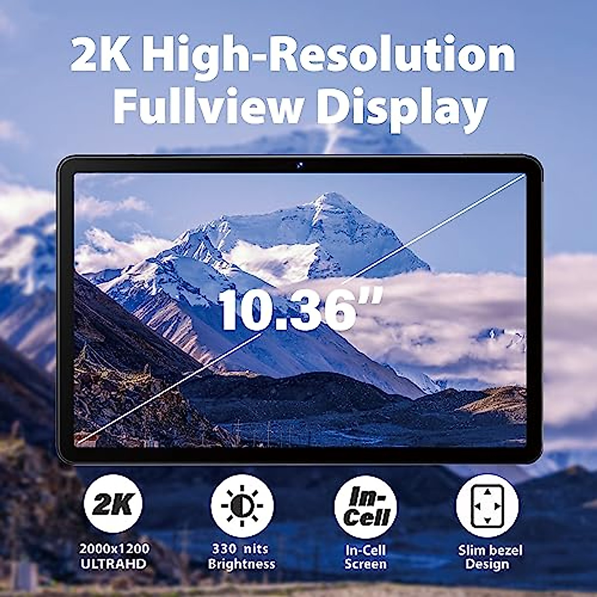 LincPlus T3 Tablet Android 13 Tablets 10.36” 2K Screen MediaTek G99 8-Core 8GB RAM 128GB ROM 8+13MP 7000mAh PD Fast Charge Widevine L1 5G WiFi Tablet PC