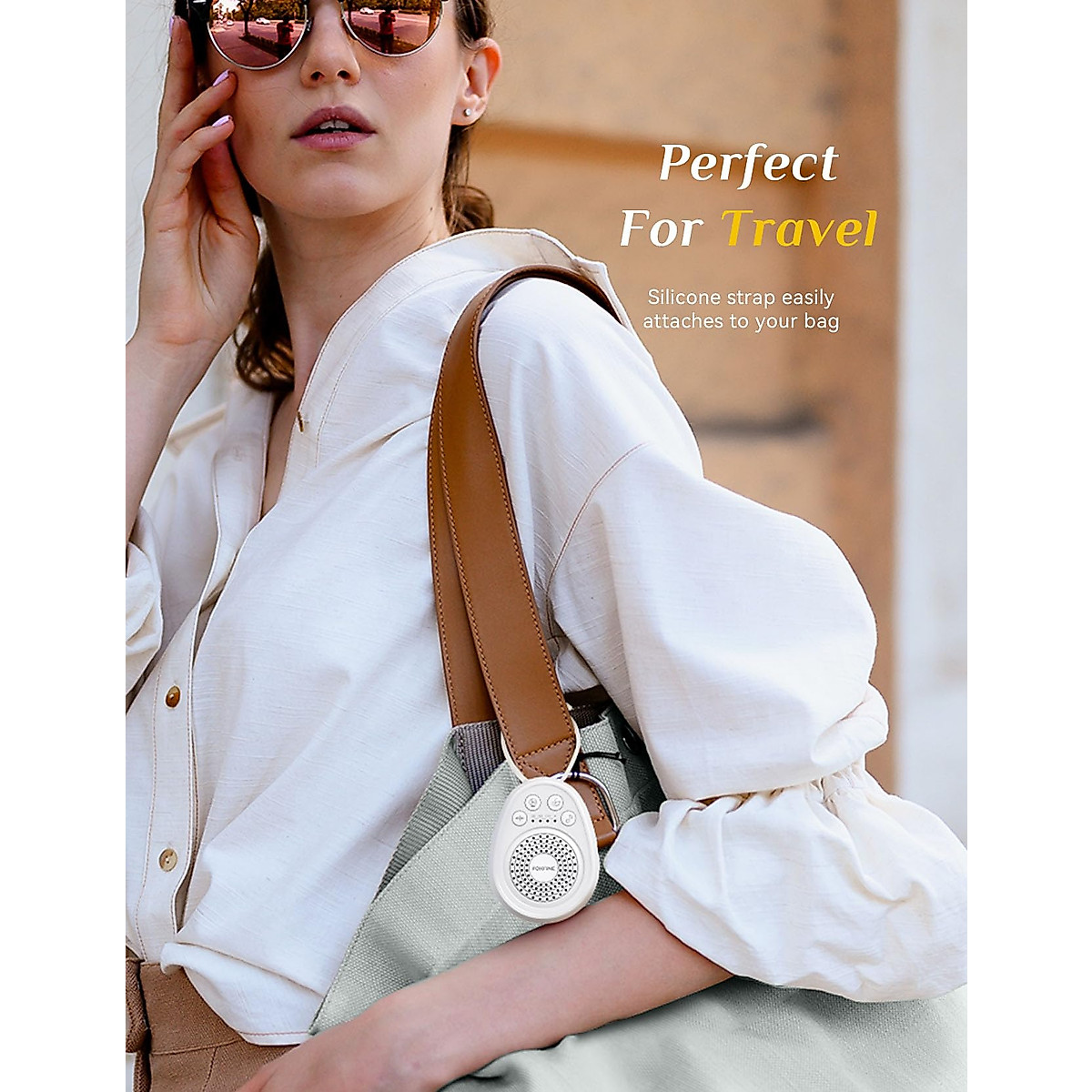 FOXFINE White Noise Machine, Portable Sound Machine with 30 Soothing Sounds, Travel Sound Machine for Sleep with Timer Child Lock, Noise Canceling for Home Office Privacy, Ideal for Baby Kids Adults