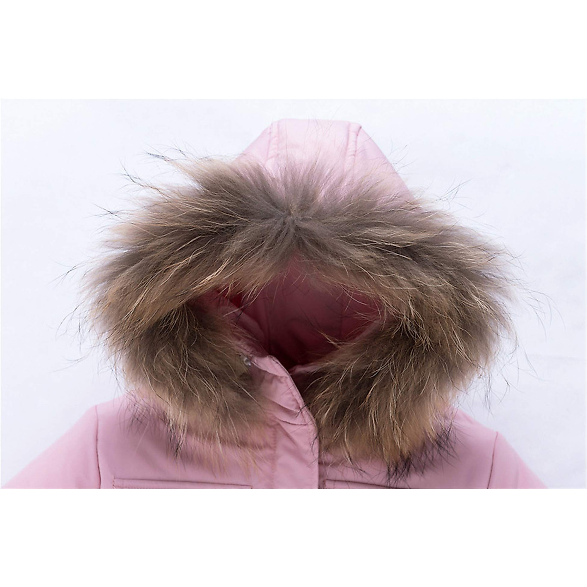 JELEUON Baby Girls Two Piece Winter Warm Hooded Snowsuit Puffer Down Jacket with Snow Ski Bib Pants Outfits