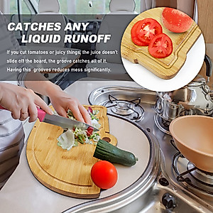 Happy Camper Bamboo Large Cutting Board, Rv Wooden Stove Top Cover Noodle Board,Meat Cutting Board for BBQ, Carving Board for Turkey,Large Charcuterie Board,RV Kitchen Decoration