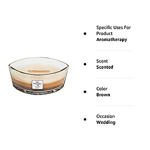 Cafe Sweets WoodWick New Trilogy Collection HearthWick Flame Large Oval Jar 3-in-1 Scented Candle - 16 Ounces