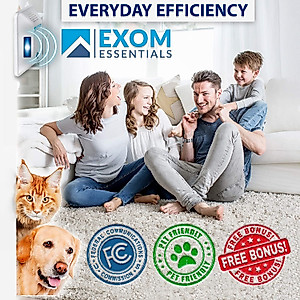 ES-2, Ultrasonic Pest Repeller - Electronic & Ultrasound, Indoor Plug-in Repellent - Get rid of - Rodents, Mice, Squirrels, Bats, Insects, Bed Bugs, Ants, Fleas, Spiders, Roaches (Light Blue, 2Pack)