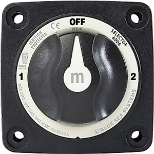 Blue Sea Systems 6008200 m-Series Series Battery Switch 3 Position Selector, Black