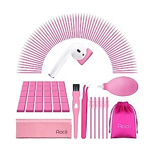Aocii Cleaner kit for Airpod, Cleaning Putty Compatible with Airpod 3 Airpods pro, Phone Charging Port Cleaning Tool, Pink Cleaner kit for iPhone/Speaker/Earbud, Electronics Cleaner, Gift for Women