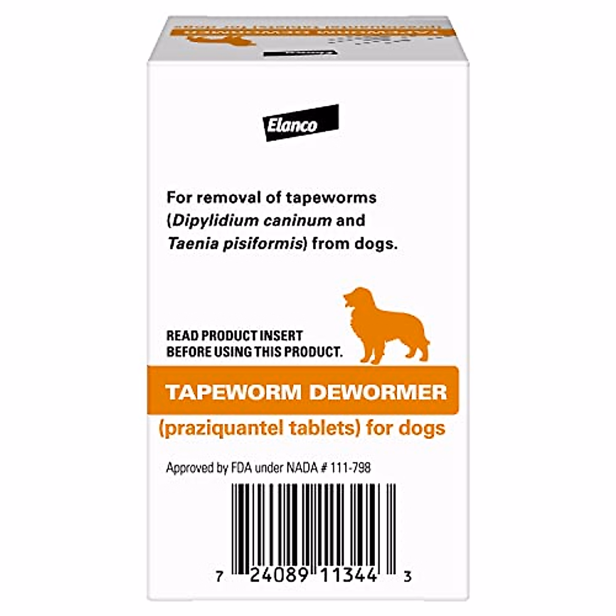 Elanco Tapeworm Dewormer (praziquantel tablets) for Dogs, 5 Count (Pack of 1) Praziquantel Tablets for Dogs and Puppies 4 Weeks and Older