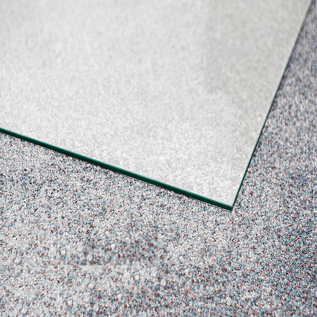 Floortex Glaciermat Heavy Duty Glass Chair Mat for Hard Floors & Carpets - 42'' x 36'' - Made in The USA