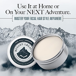 Rugged Legacy - Beard Balm, The Southerner 2oz Beard Balm for Men, Scented Beard Balm with a Hint of Fresh Cut Tobacco Leaves, Beard Styling Balm Made with Natural Oils that Enrich Your Entire Beard