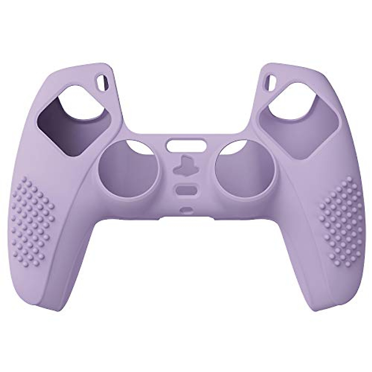 eXtremeRate PlayVital Mauve Purple 3D Studded Edition Anti-Slip Silicone Cover Skin for ps5 Controller, Soft Rubber Case for ps5 Wireless Controller with 6 White Thumb Grip Caps