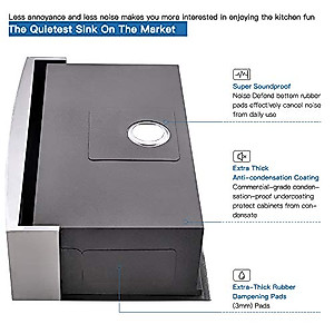 33 Inch Farmhouse Sink Workstation-Bokaiya 33x22 Stainless Steel Farm Sink Apron Front Workstation Kitchen Sink 16 Gauge Single Bowl Deep Kitchen Sink with Cutting Board