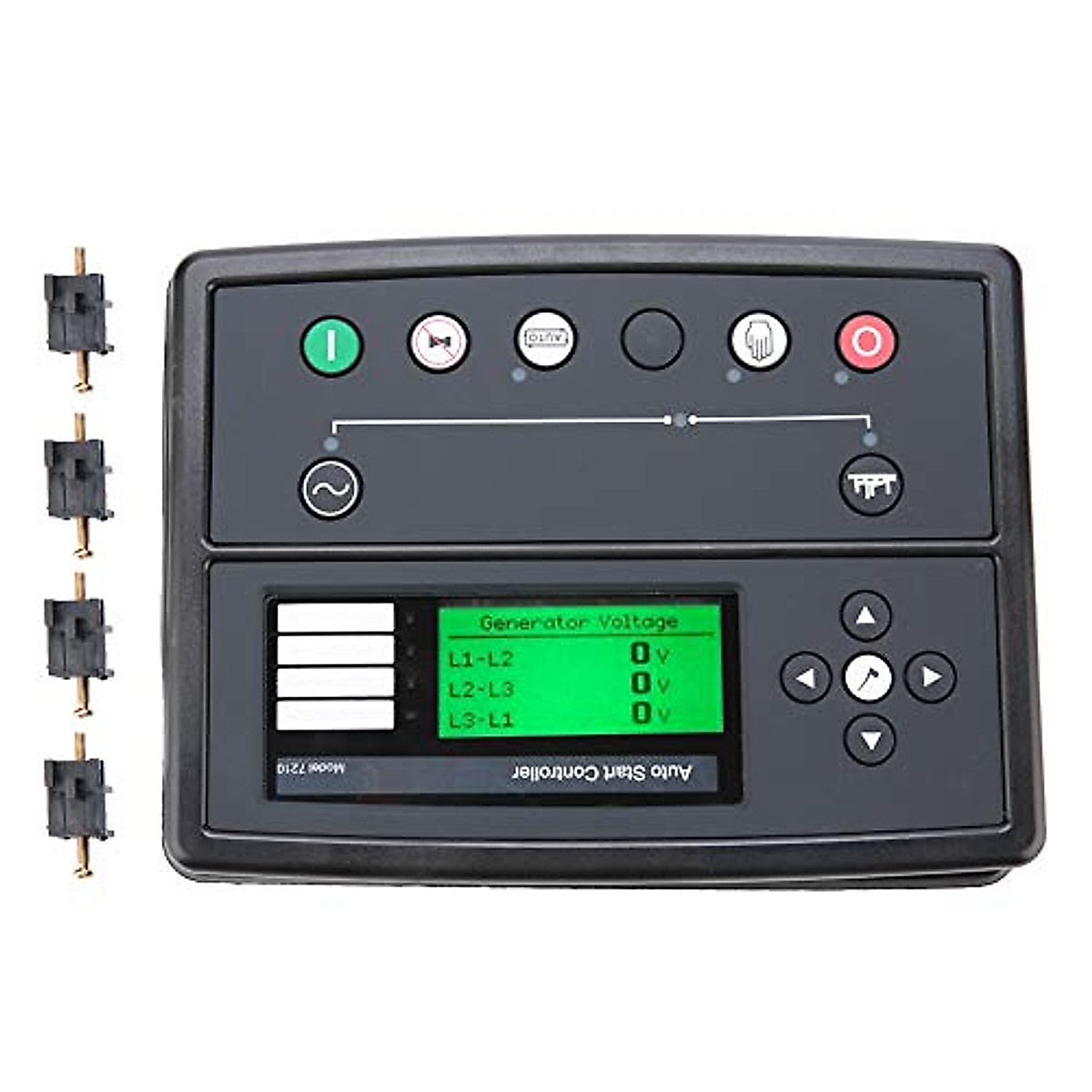 Generator Controller, DSE7210 Plastic Deep Sea Electronic Generator Control Panel Controller with LCD Display - 3 Phase Generator Sensing, Power Monitoring