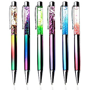 Abhay Liquid Sand Glitter Pen Metal Ballpoint Pens Metal Ball Pens Floating Glitter Dynamic Liquid Sand Pen for Office Supplies