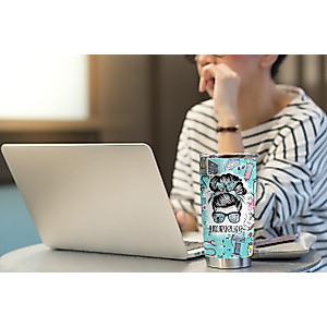 wodealmug Nurse Gifts for Women,Nurse Nutrition Facts Tumbler Thermal Insulated Travel Coffee Mug Cup With Lid-Nurse Appreciation Gifts 20 OZ