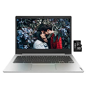 Lenovo Chromebook 3 Laptop, 14" HD Display, Intel Celeron N4020 CPU, 4GB LPDDR4 RAM, TWE 64GB SD Card + 32GB eMMC SSD Storage, Chrome OS