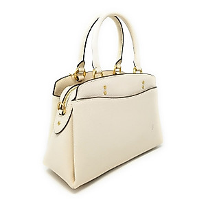 Coach Women's Mini Lilly Carryall (Crossgrain Leather - Chalk - Khaki)