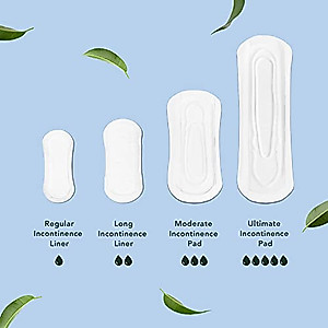 Rael Incontinence Liners for Women, Organic Cotton Cover - Postpartum Essential, Regular Absorbency, Bladder Leak Control, 4 Layer Core with Leak Guard Technology, (Regular, 72 Count)