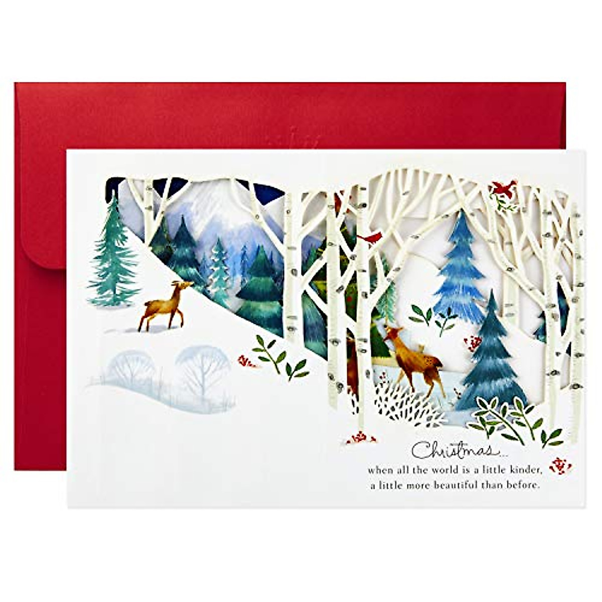Hallmark Paper Wonder Pop Up Holiday Card (Woodland Animals Pop Up) (899XXH6016)