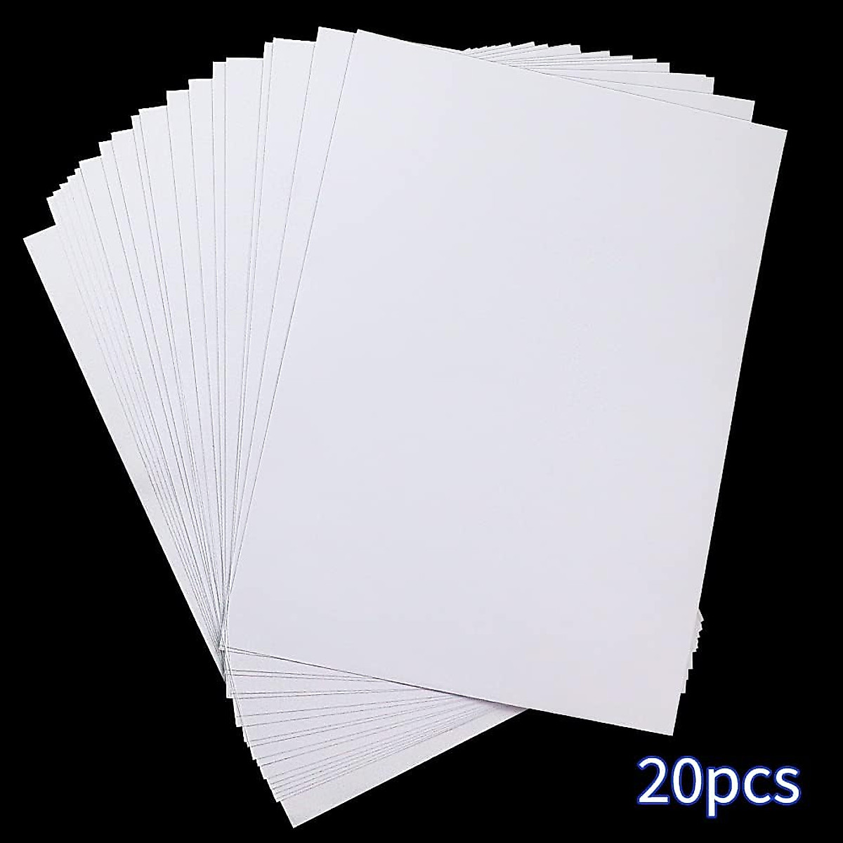 ISusser 20 Sheets A4 Size 8.3x11.5 Inch Clear Double Sided Adhesive Tape Sheets, Super Strong Sticky Tape, DIY Art/Craft/Home Decorative Tape with White Liner