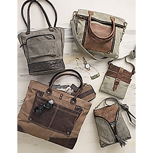 Mona B Dakota Shoulder Bag M-3804, Beige, Brown, 20" x 13.5" x 4"