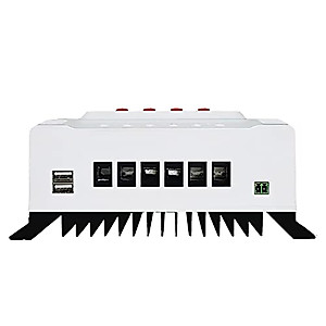 SOGTICPS 40A Solar Charge Controller 12V 24V 48V LCD Display Adjustable Charging and Discharging Parameters,WiFi Communication,for Lead Acid/Lithium Battery Charging