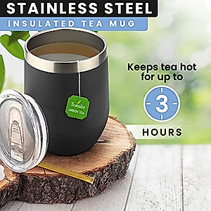 Organic Tea Gift Set with Portable Kettle - 25 Piece Tea Lovers Gift Basket | Birthday Gift for Women or Men | Present for Mom Mother, Teacher, Friendship, Get Well, Co-Worker