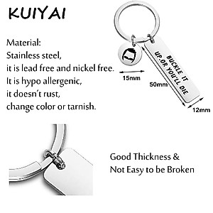 Bob's Inspired Gift Bob Charm Keychain Buckle it Up or You'll Die Keychain Movie Fan Gift (Bob Belcher KeyS)