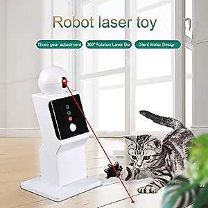 LASOCUHOO Cat Laser Toy Automatic, Random Moving Interactive Laser Cat Toy for Indoor Cats, Kittens, Cat Red Dot Exercising Toy, Fit for Most Cats