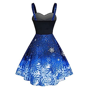 NaRHbrg Plus Size Womens Vintage Dress Christmas Long Sleeve High Low Dresses Cocktail Holiday Party Dress Cosplay Outfits