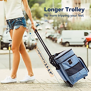 Lorzon Sewing Machine Case with Wheels, Rolling Sewing Machine Tote for Carrying, Fits for Most Machines