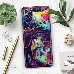 DesignSkinz Blurred Abstract Flow V31 Protective Vinyl Decal Wrap Skin Cover Compatible with The Samsung Galaxy S20 (Screen Trim & Back Glass Skin)